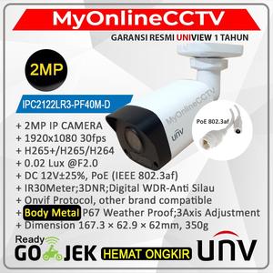 Jual IPC2122LR3-PF40M-D UNV Uniview Resmi IP Camera CCTV Outdoor 2MP PoE - Kab. Tangerang ...