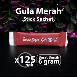 Jual Paket 125 pcs - Brown Sugar Stick Sachets -Gula Merah Aren Saset ...