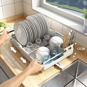 Jual Rak piring extendable Rak peniris piring dish drainer rack ...