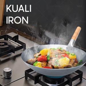 Jual Wajan Besi Besar Tebal Wok Kuali Iron Pegangan Kayu 36cm 42cm 43cm ...