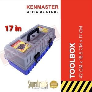 Jual TOOLBOX PLASTIK KENMASTER 17 INCH TOOL BOX DOUBLE TRAY HEAVY DUTY ...