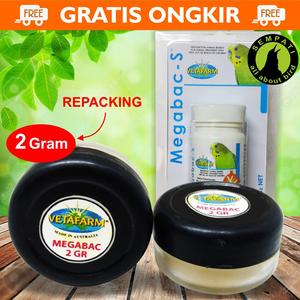Jual MEGABAC-S MEGABAK VETAFAM MGBC 2 GRAM OBAT BURUNG SAKIT NYILET ...