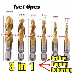 Jual SET 6PC MATA BOR PEMBUAT ULIR DRAT MATA BOR DRILLING TAPPING ...