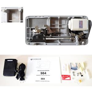 Jual Mesin Jahit SINGER 984 Semi Portable Body Besi Lengkap Meja dan ...