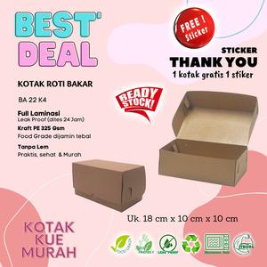 Jual Kemasan / Packaging Roti Bakar 18 Cm X 10 Cm X 10 Cm Kotak Kraft ...