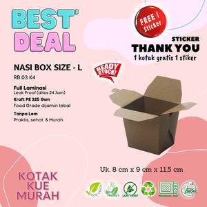 Jual Rice Bowl Eatlah (Xtra Large) Uk. 8 Cm X 9 Cm X 11,5 Cm Kotak ...