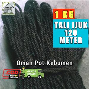 Jual 1 KG Tali Tambang Ijuk Hitam Halus 120 Meter Tali Ikat Bambu ...