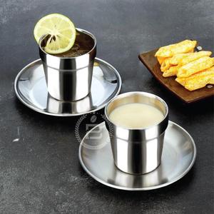 Jual SUS304 Gelas 2 Lapis Stainless minum kopi piring pisin mug anti ...