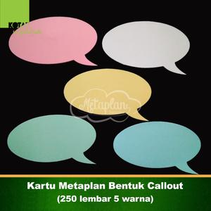 Jual Jual Kartu Metaplan Bentuk Callout 250 lembar 5 warna Limited ...