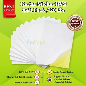 Jual Kertas Sticker HVS Matte Stiker Bontax Doff Camel Ori A4 Laser ...