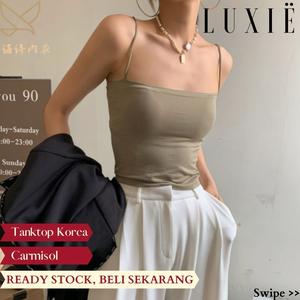 Jual Tank Top Satu Tali / Tank Top Tali Spaghetti / Carmisol Wanita ...