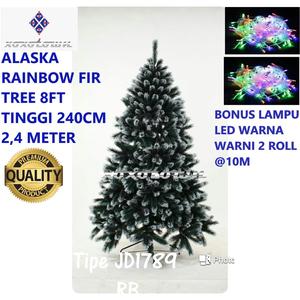 Jual pohon natal 8 feet / 240 cm alaska rainbow fir tree tipe jd1789rb ...