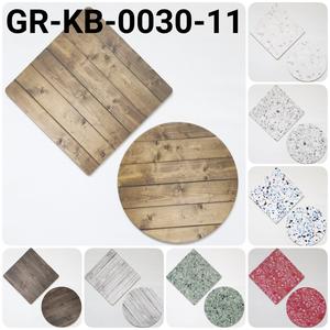 Jual GR-KB-0030-11 Cake board tatakan kue kotak bulat 30cm terrazo kayu ...