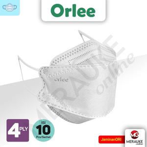 Jual Masker ORLEE Earloop 4 Ply KF94 Sachet 10s - Putih - Hitam - Kab ...