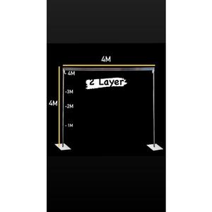 Jual Tiang Backdrop Tiang Dekorasi Tiang Gawang Besi 4x4 2 layer Kaki ...