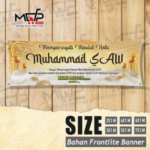 Jual SPANDUK MAULID 6X1 METER BANNER MAULID NABI SAW CUSTOM MURAH ...