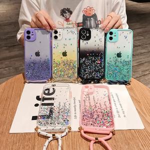 Jual Casing Iphone 13 pro max Lens Glitter Lanyard case - Putih, IP 13 ...