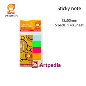 Jual Pronto Stick Note Page Marker 5 warna - 5 pads x 40sheet - Kab ...