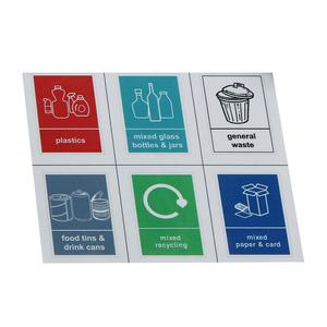 Jual 6Pcs Recycling Bin Sticker Trash Bin Stickers 3DBLS - Kota ...