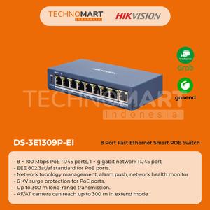 Jual HIKVISION SMART POE SWITCH 8 PORT DS-3E1309P-EI - Jakarta Barat - Technomart Indonesia ...
