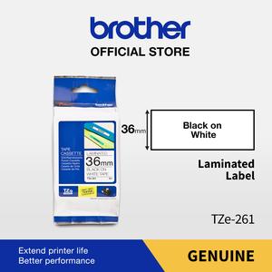 Promo BROTHER Label Tape TZE 261 Black on White 36mm Original Cicil 0% ...