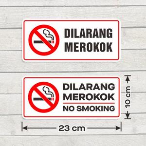 Jual Stiker Label Sign No Smoking Sticker Marka Dilarang Merokok 10 x ...