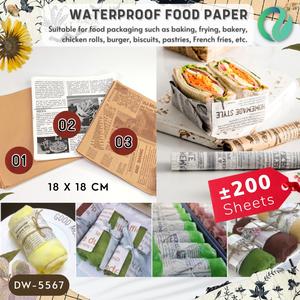 Jual Baking Paper Wax Paper Kertas Roti Motif 18 x18cm - Kota Surabaya ...