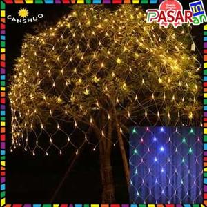 Jual Lampu Natal / Lampu LED JARING JALA / Lampu Hias Pohon Pagar Pintu ...