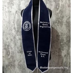 Jual Selempang Wisuda Leher Bludru KILAT [selempangwisuda.tng] - Navy ...