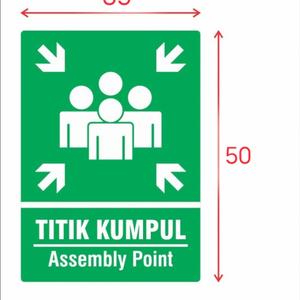 Jual Signage Titik Kumpul - ACP Stiker reflektif – Ukuran Custom - 40 x ...