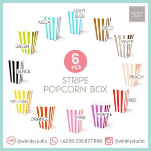 Jual Stripe Popcorn Box / Wadah Popcorn / Tempat Pop Corn Garis ...
