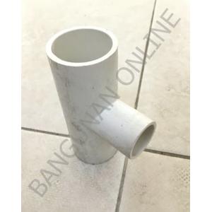 Jual SAMBUNGAN FITTING PIPA PVC MERK PRALON TEE 1 PER 2 INCH PUTIH ...