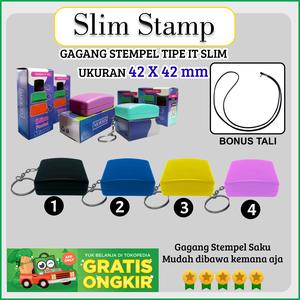 Jual Stempel Slim Ukuran 42 x 42 mm, Stempel Kantong Saku ,Stempel Slim ...