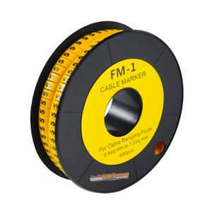 Promo Kabel Marker Angka 5 Label Marker Cable FM 1 Kuning Nintoku ...