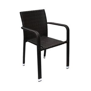Jual INFORMA - KURSI OUTDOOR - CEDRIC WICKER ARM CHAIR DARK BROWN ...