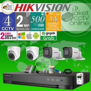 Jual Paket CCTV Hikvision 4 Channel 4CH 4 Titik Murah Bergaransi 4 ...