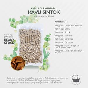 Jual KAYU SINTOK 200 Kapsul Curah Herbal Sifilis Cacingan Borok Rematik ...
