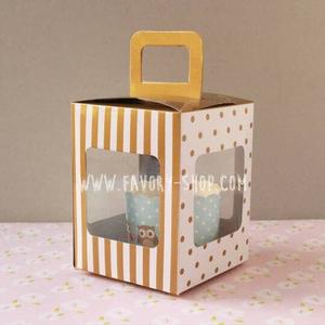 Jual Dus Cupcake Isi 1 Garis Polka / Box Kemasan Kue Cupcake Single ...