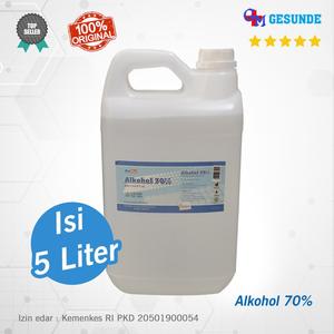 Jual Alkohol 70% ONEMED Ukuran 5 Liter MURNI STANDAR MEDIS PUNYA IZIN ...
