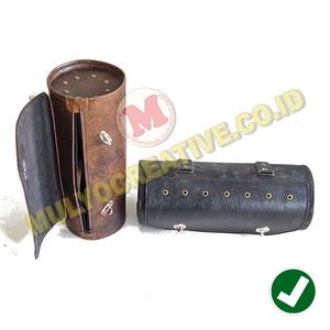 Jual Aksesoris Sepeda Onthel - Tas Onthel Model Tabung Bahan Kulit ...
