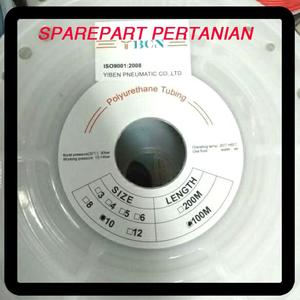 Jual SELANG PNEUMATIC ANGIN BAHAN PU WARNA CLEAR 10MM X 6.5 MM 100M ...