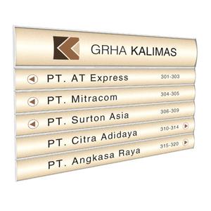 Jual Papan Petunjuk Signage Nama Ruang Tenant Directory 6 Row - 80 cm ...