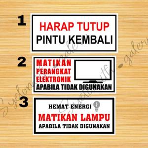 Jual STIKER PERINGATAN HEMAT ENERGI STIKER MATIKAN LAMPU STIKER ...