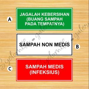 Jual STIKER SAMPAH MEDIS STICKER JAGA KEBERSIHAN STIKER BUANG SAMPAH ...
