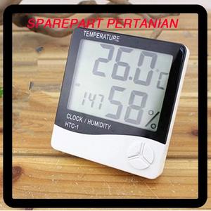 Jual Termometer Suhu Hygrometer Digital Clock Humidity Kelembapan udara ...