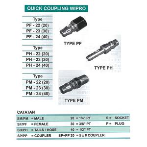Jual Quick Coupling Wipro PM-24 (40) 1/2" PT PM24-40 Quick Coupler 1/2 ...