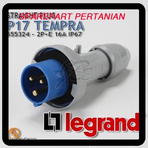 Jual Legrand Straight Plug 2P+E / 3 Pin 16A P17 Tempra Pro IP67 555324 ...