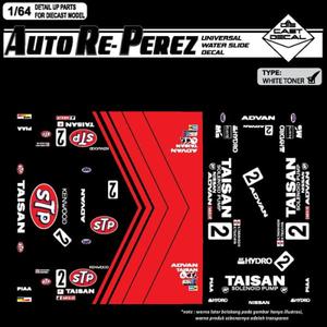 Jual Decal Hot wheels livery Advan STP Taisan - Universal Decal White ...