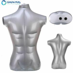 Jual Inflatable Torso model Armless PVC Plastic Mannequin Silver ...