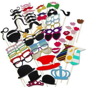 Jual LE Set Photo Booth Props Party Masks Hat Mustae Lip Wedding ...